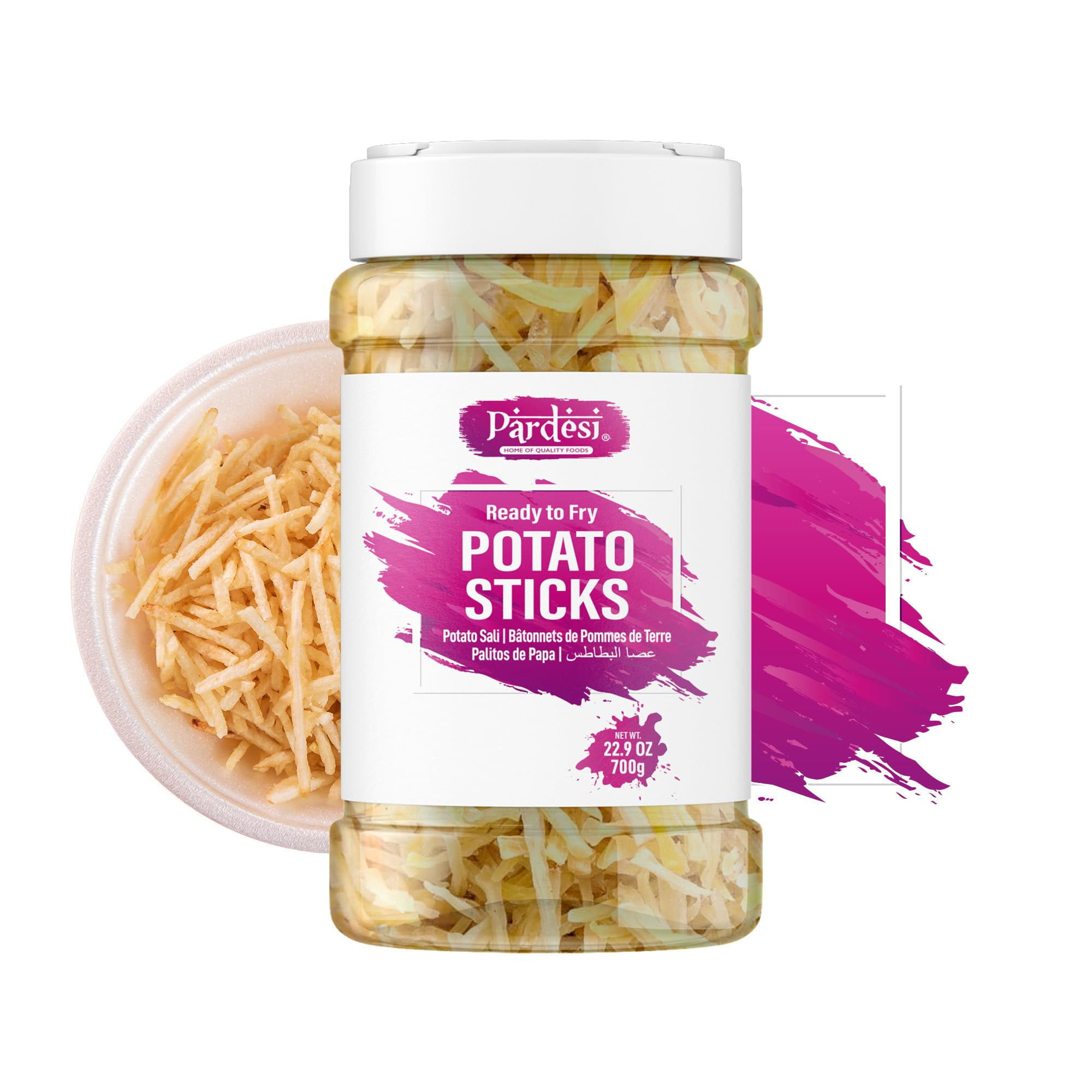 Pardesi Far Far/Fryums Potato MZF22 Stick/Potato Sali, 24.07 OZ (700g ...