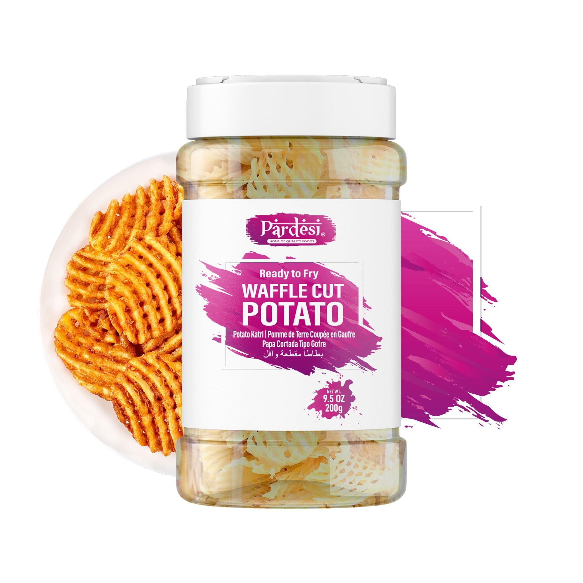 Pardesi Far Far/Fryums Potato MZF22 Waffle Cut/Potato Katri/Jhali, 7.05 ...