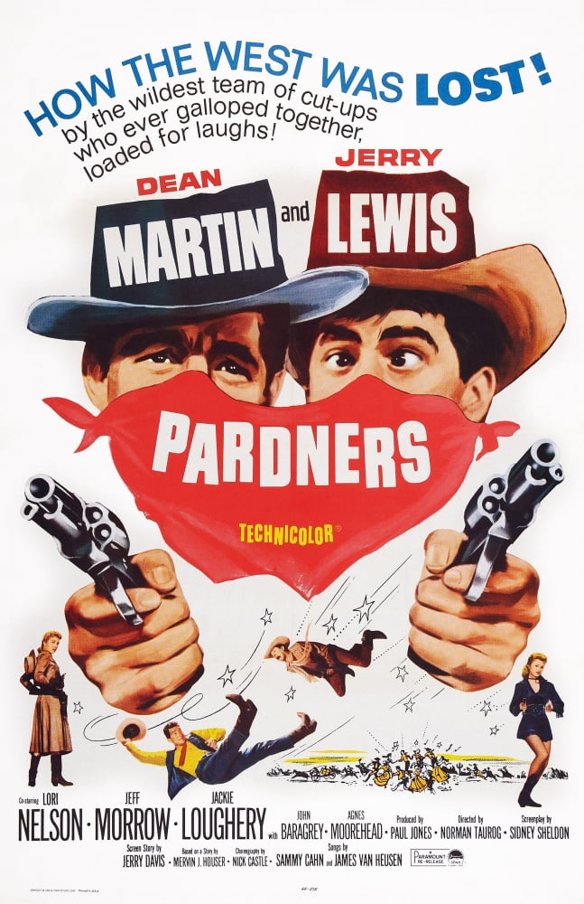 Pardners Poster Art Top From Left: Dean Martin Jerry Lewis Botton From Left: Lori Nelson Jackie ...