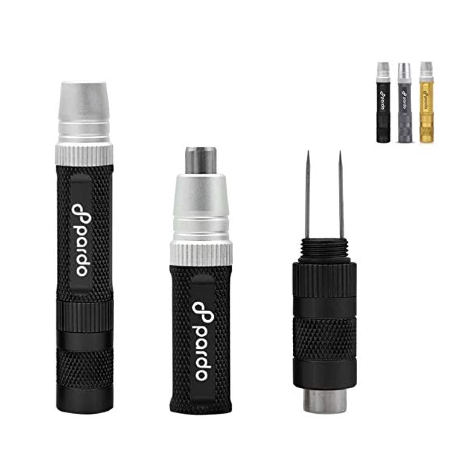 Pardo Cigar Punch 3-in-1 Multitool Black - Premium Gunmetal Cigar Draw ...