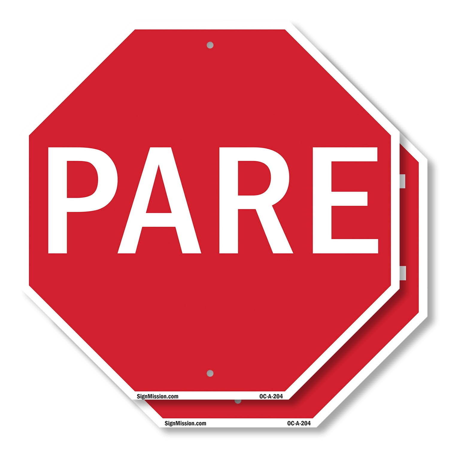 Pare (2 Pack) 10 inch X 10 inch Octagon Rust Free Aluminum Metal Signs ...