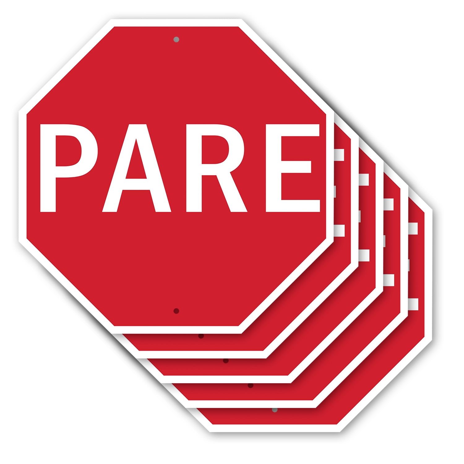 Pare (5 Pack) 10 inch X 10 inch Octagon Rust Free Aluminum Metal Signs ...