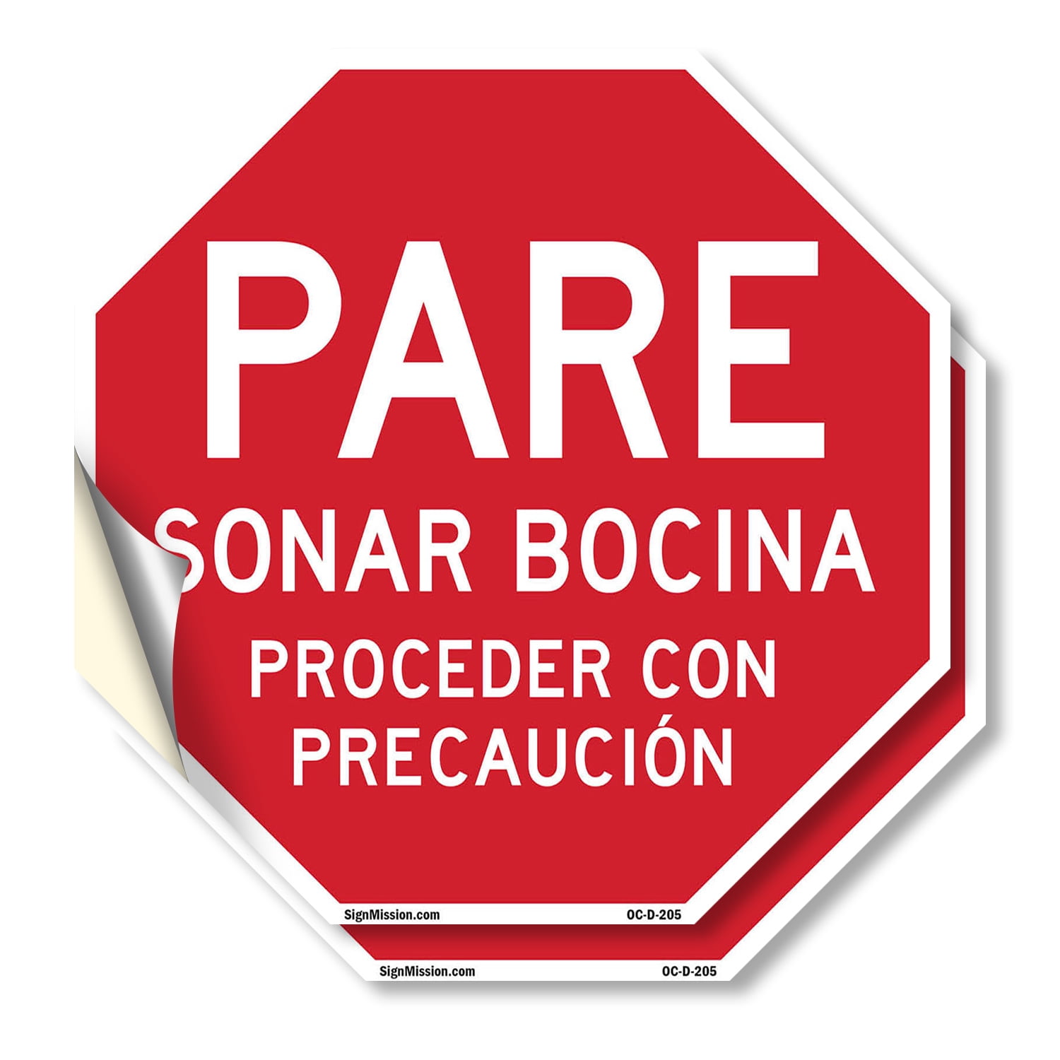 Pare Sonar Bocina Proceder Con Precaución (2 Pack) 18 inch X 18 inch ...