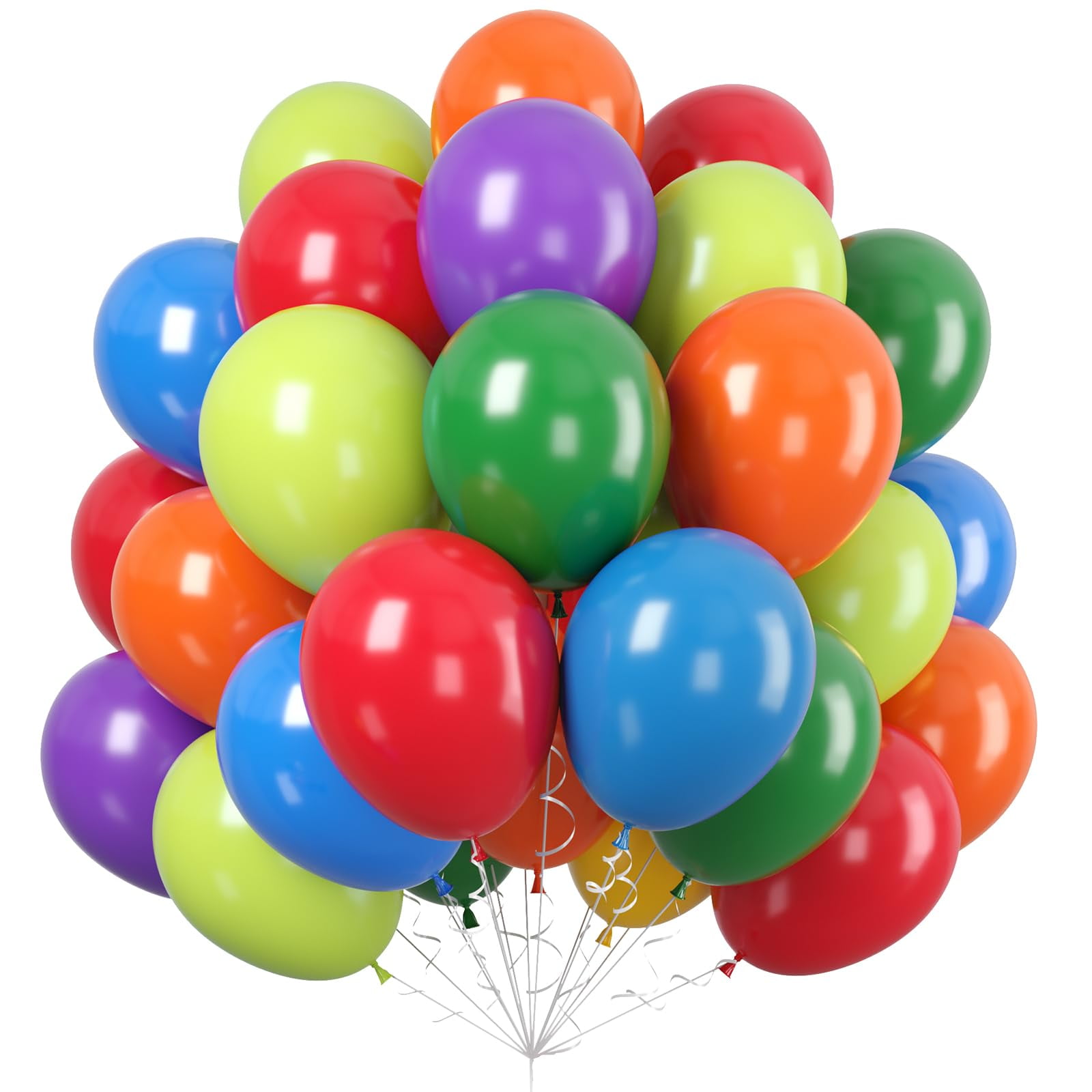 Paready Green Purple Balloons IFF17 Set, 50 Pcs Turtle Balloon, 12 Inch ...