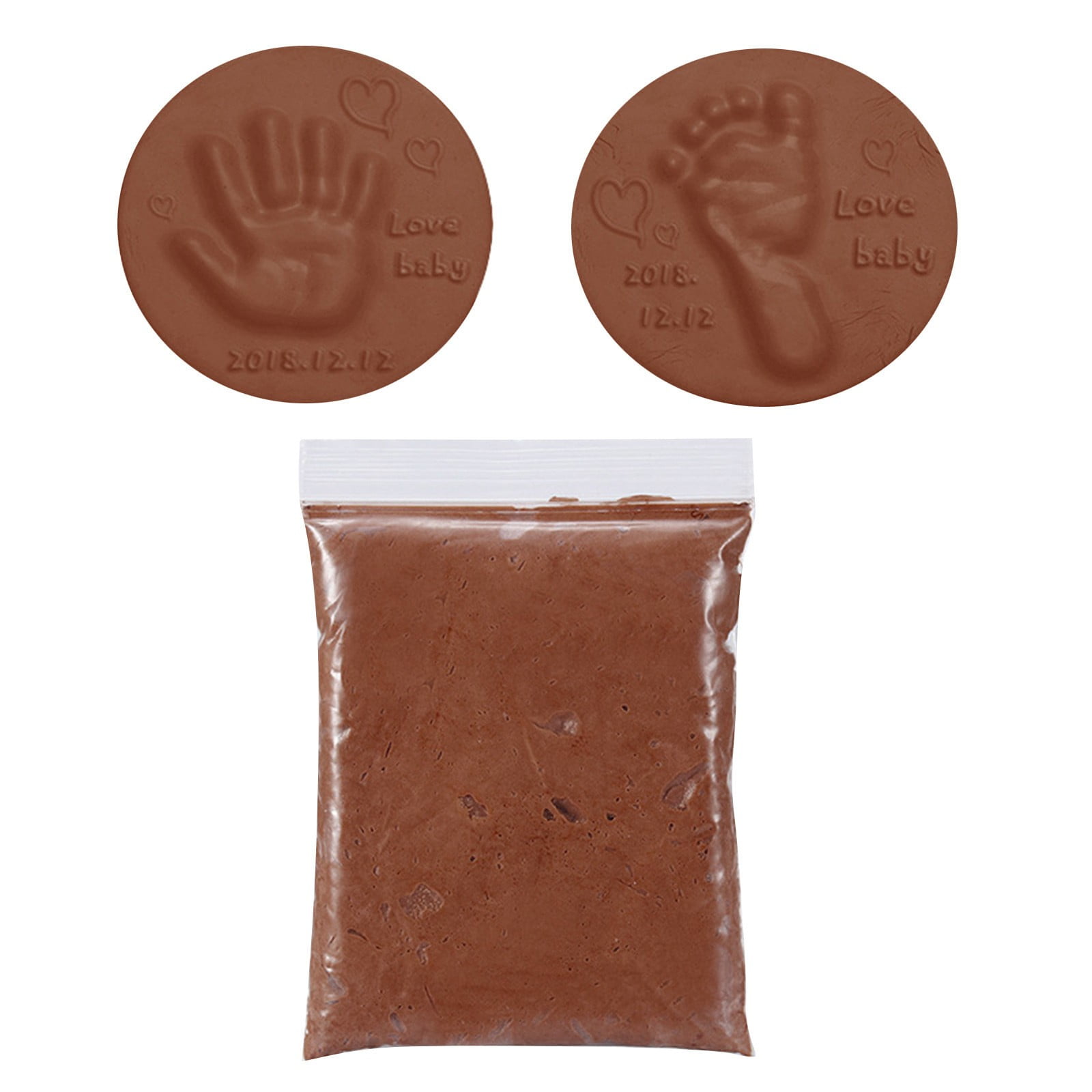 Parent Child Hand Inkpad Fingerprint Baby Care Air Drying Soft Clay ...