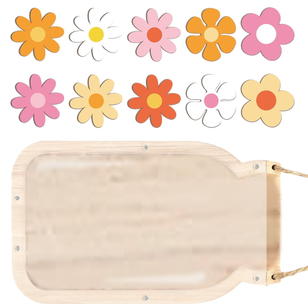 Parent Child Interaction Activity Tool Wooden Flower Reward Jar For ...