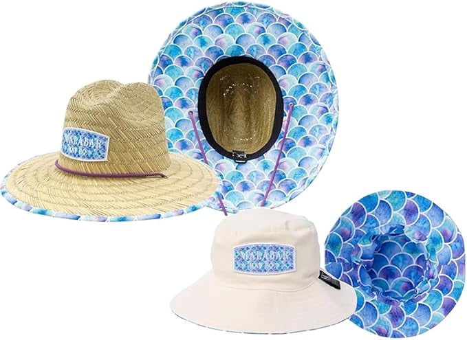 Parent-Child Matching Sun Hat Set – Adult Straw Lifeguard Hat + Kids ...