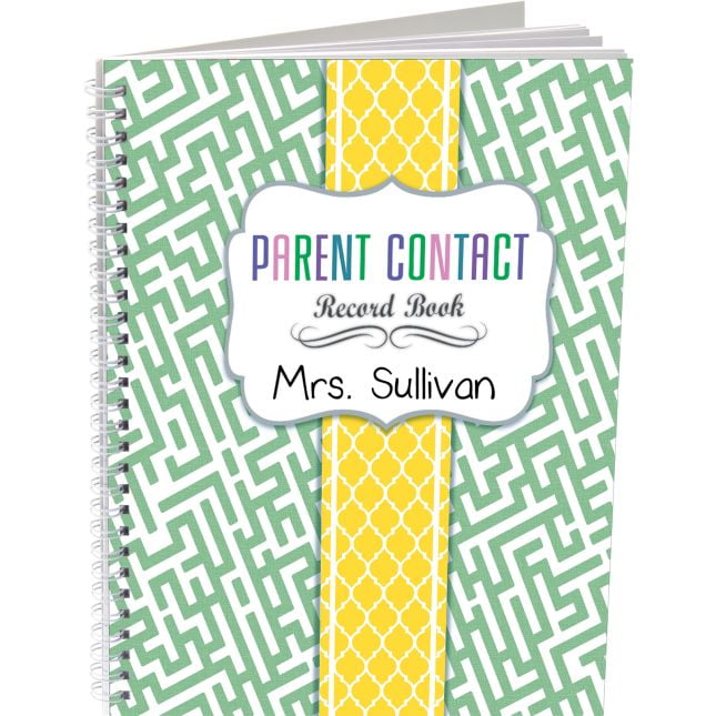 Parent Contact Record Book - Couture Style - 1 record book, 49 tabs ...