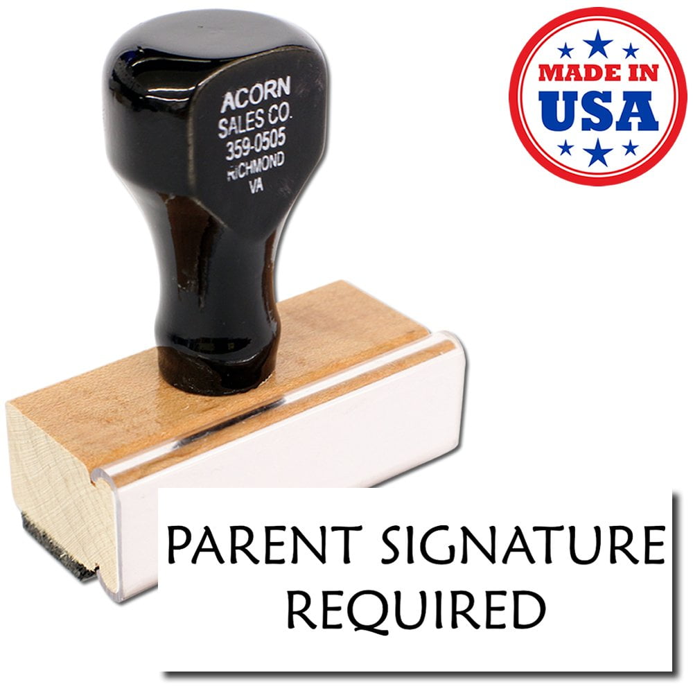 Parent Signature Required Rubber Stamp - Walmart.com