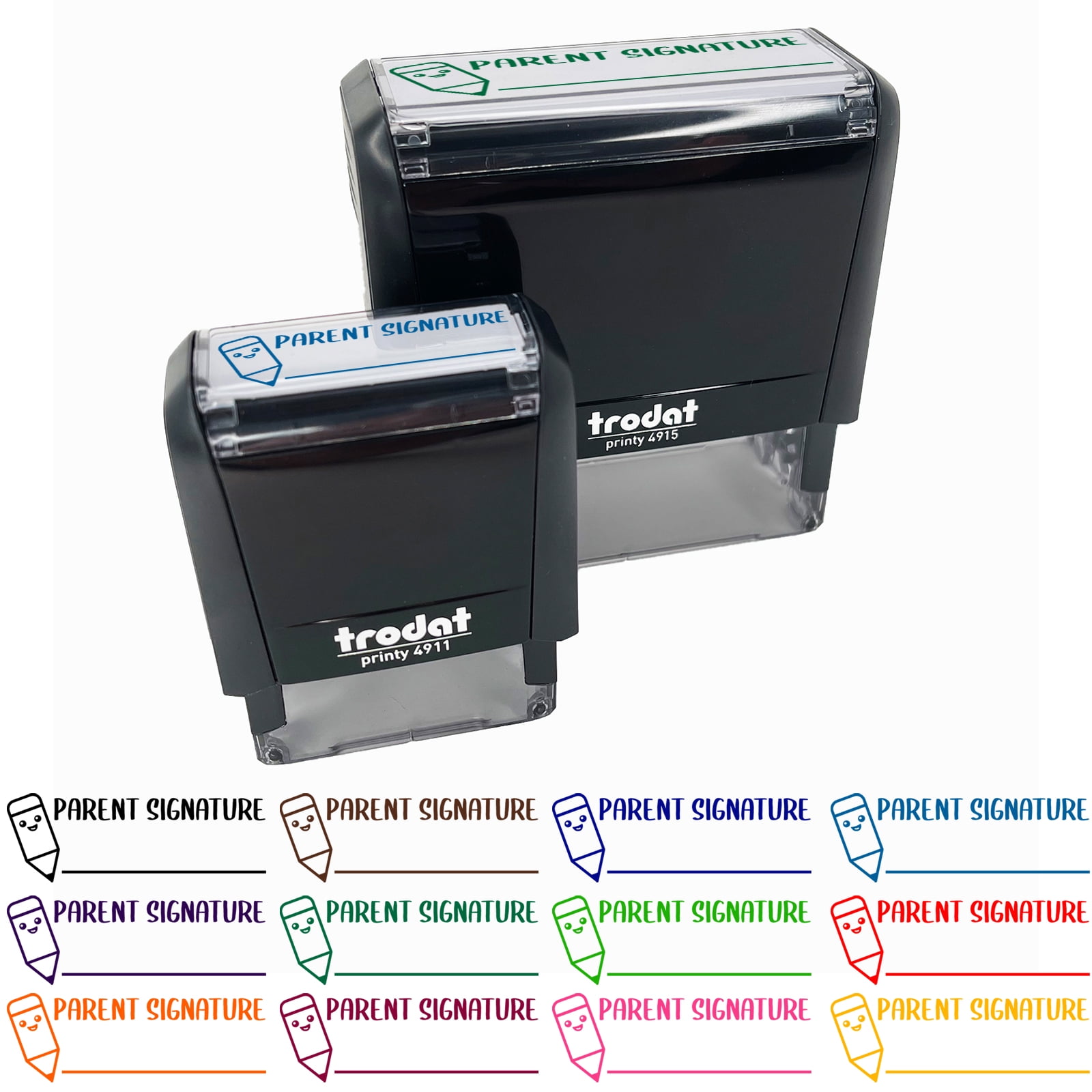 Parent Signature Teacher Student School Self-Inking Rubber Stamp Ink ...