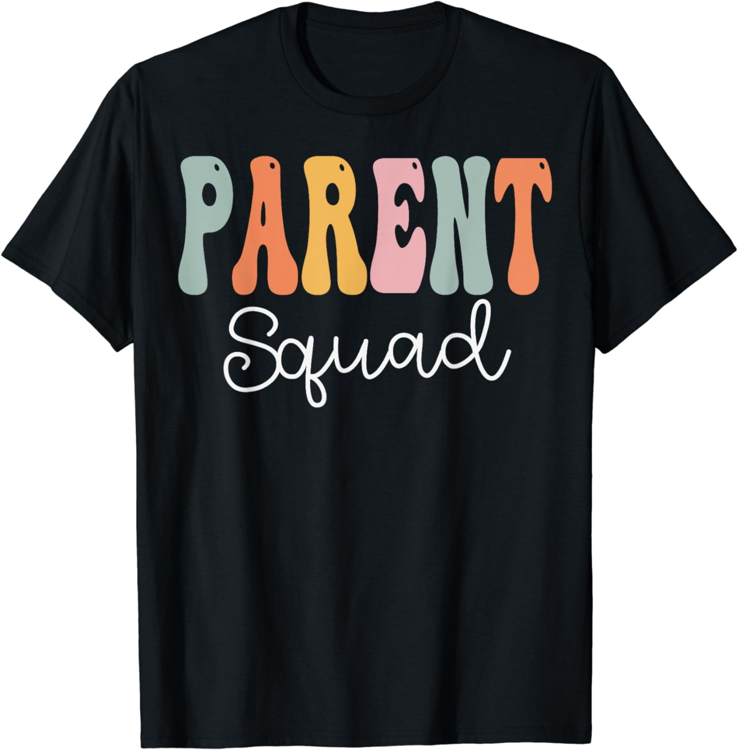 Parent Squad Retro Groovy Vintage Happy First Day Of School T-Shirt ...