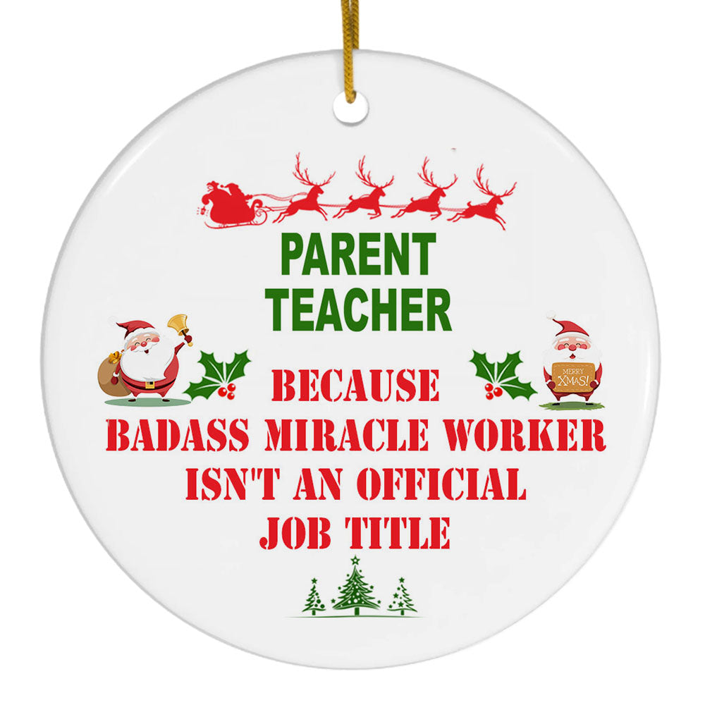 Parent Teacher Christmas Ornaments 2025, Christmas Tree Decor, Parent ...