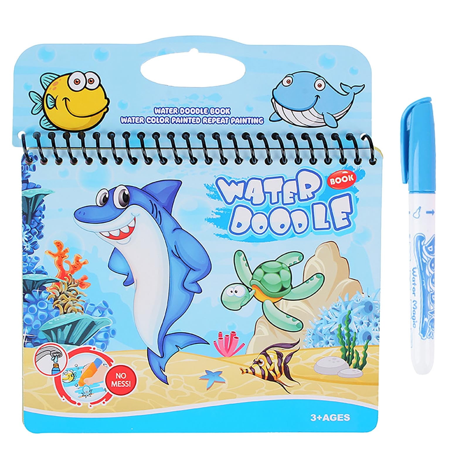 Parent-approved, Watercolor Doodle Painting Notebook, Repeatable Sketch ...