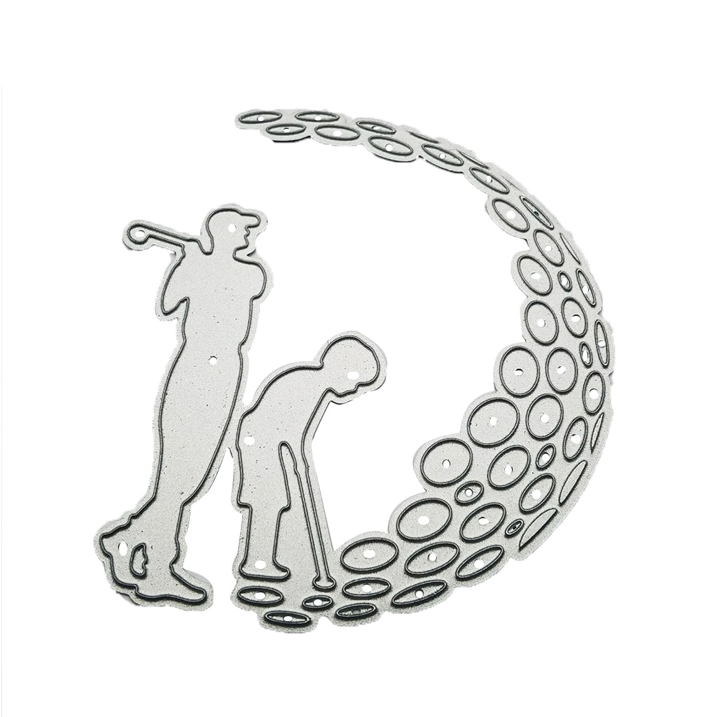 Parent-child Golf Metal Cutting Dies Cut Stencils for Embossing Card ...