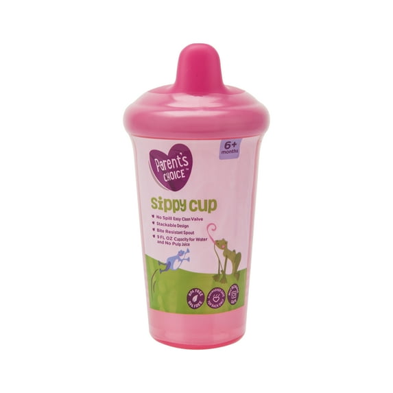 Parent's Choice 9 oz Hard Spout Sippy Cup Pink - Walmart.com
