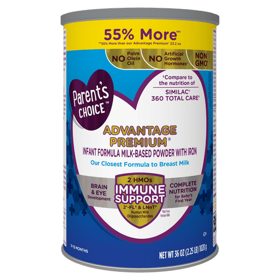 Parent's Choice Advantage Premium Powder Baby Formula, Non-GMO with ...