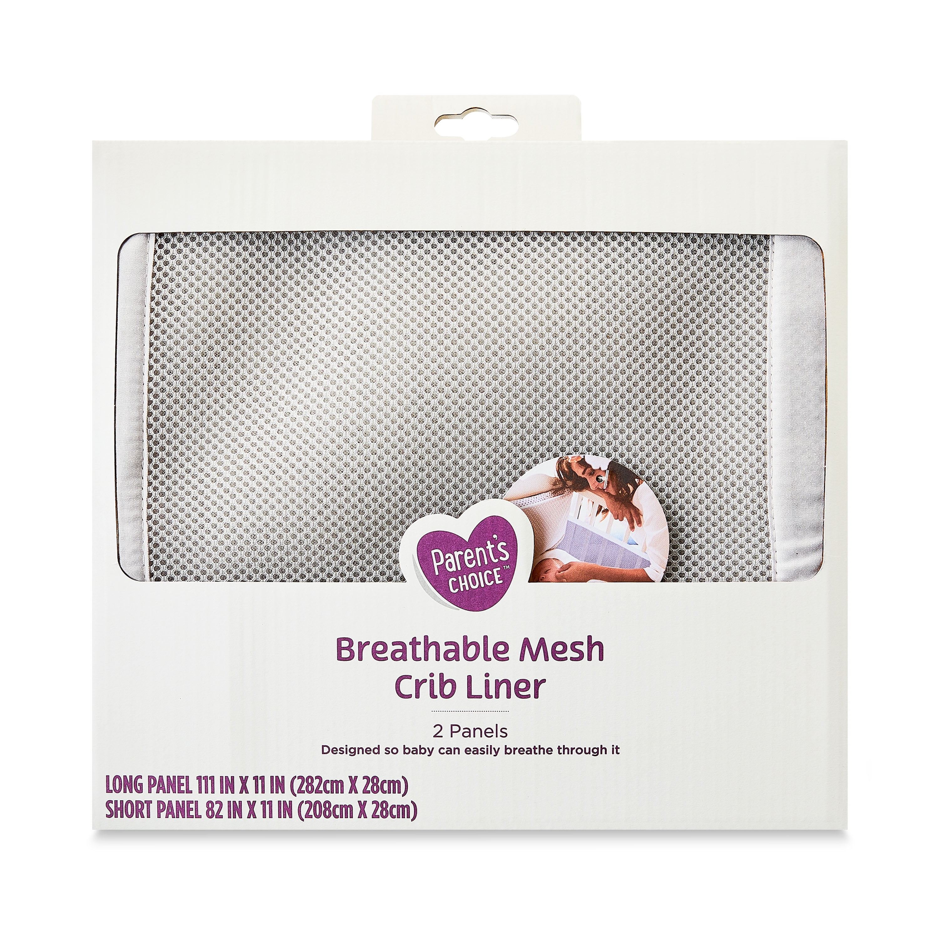 Parent's Choice Breathable Mesh Crib Liner for Full-Size Cribs Gray ...