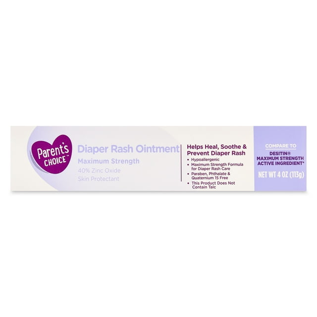 Parent's Choice Diaper Rash Ointment, 40% Zinc Oxide, 4oz - Walmart.com