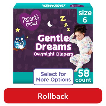 Parent's Choice Dry & Gentle Diapers Size 4, 192 Count (Select for More ...