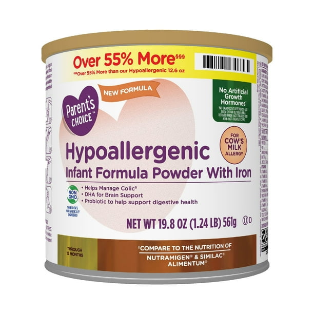 Parent's Choice Hypoallergenic Baby Formula Powder, 19.8 oz Canister ...