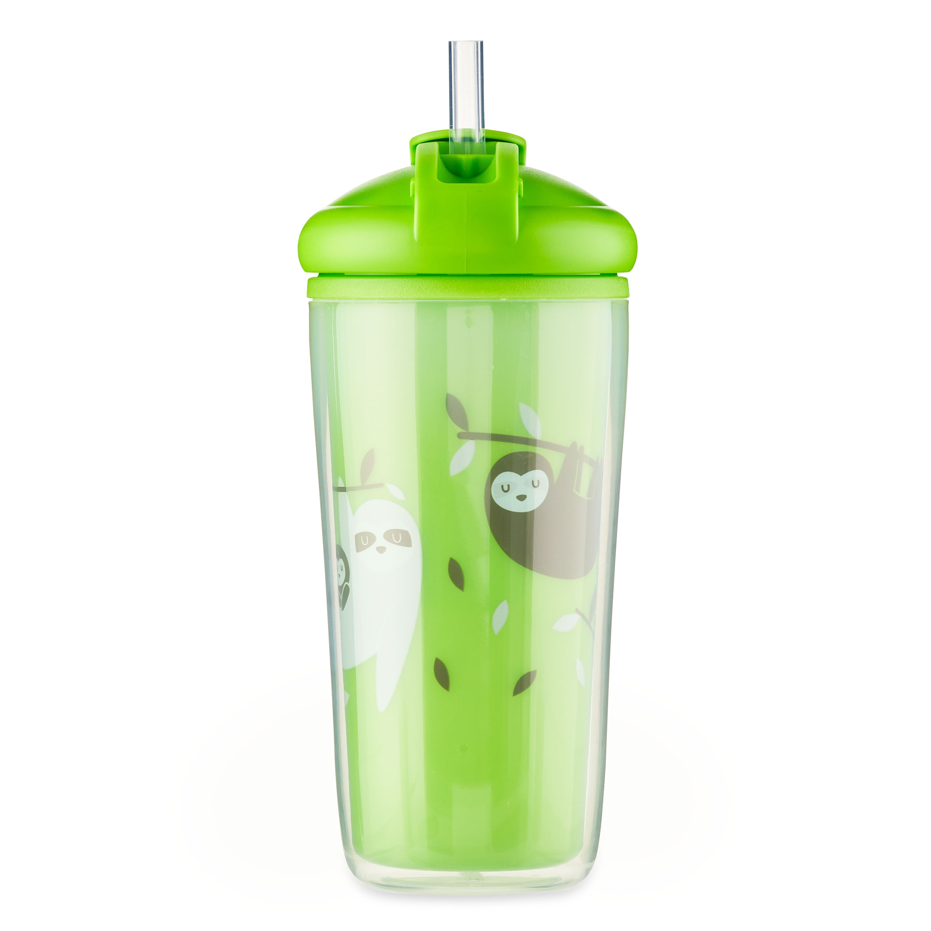 Parent's Choice Insulated Straw Cup 9 fl oz, BPA-Free, Green, Flip-Up ...