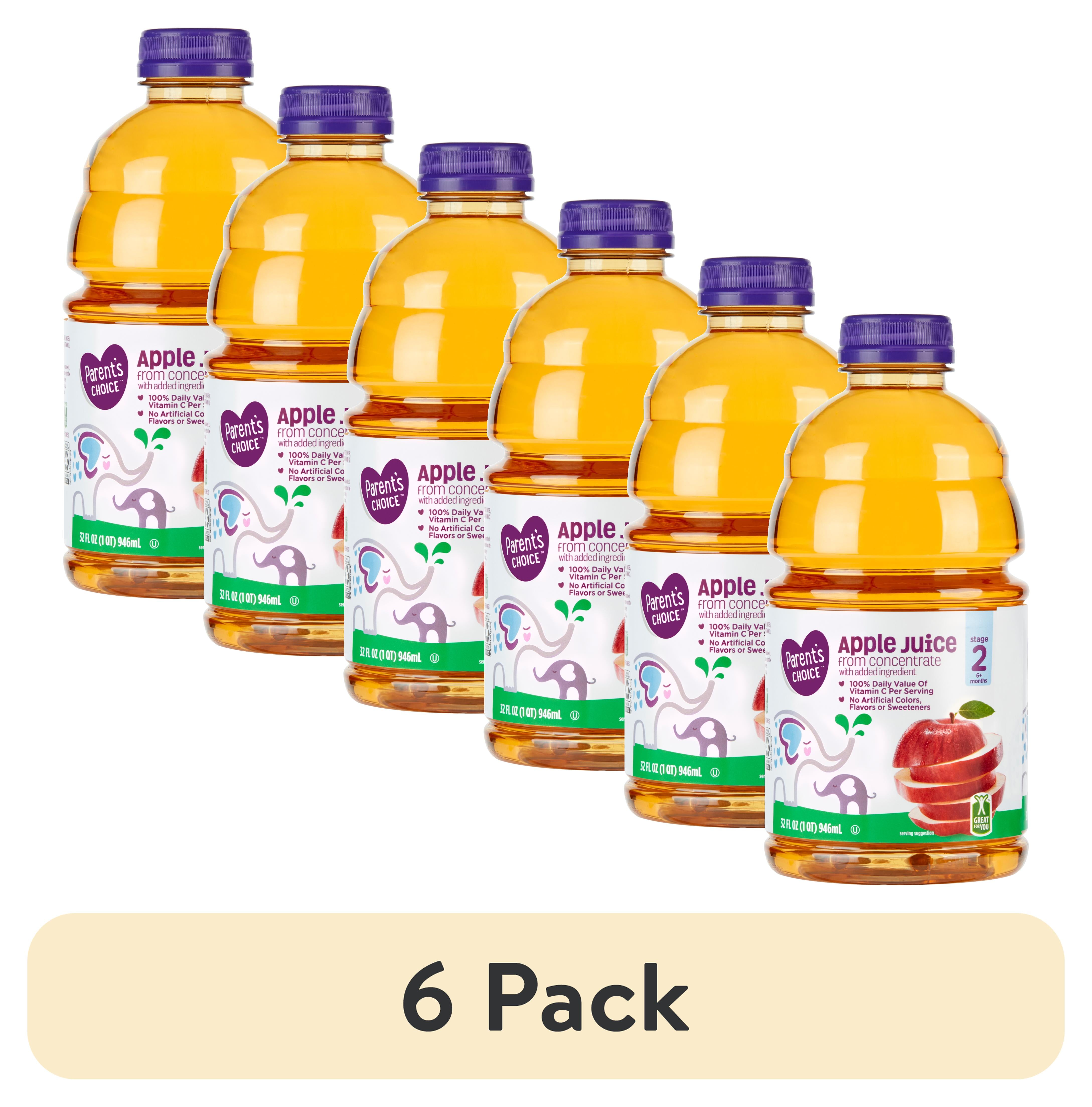(6 pack) Parent's Choice Juice Apple 32oz - Walmart.com