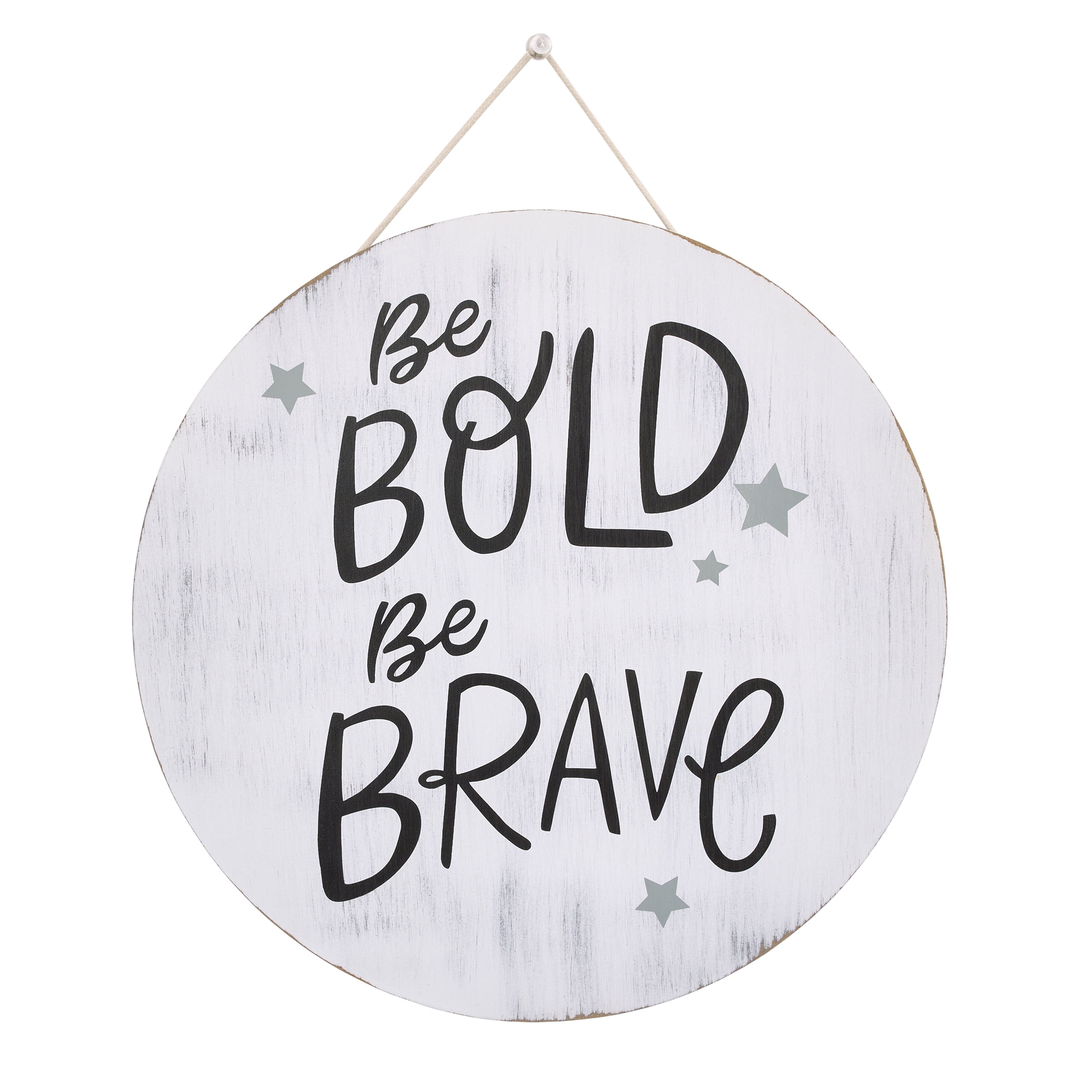 Parent's Choice Nursery Wall Hanging, Be Bold Be Brave, 11", White and ...