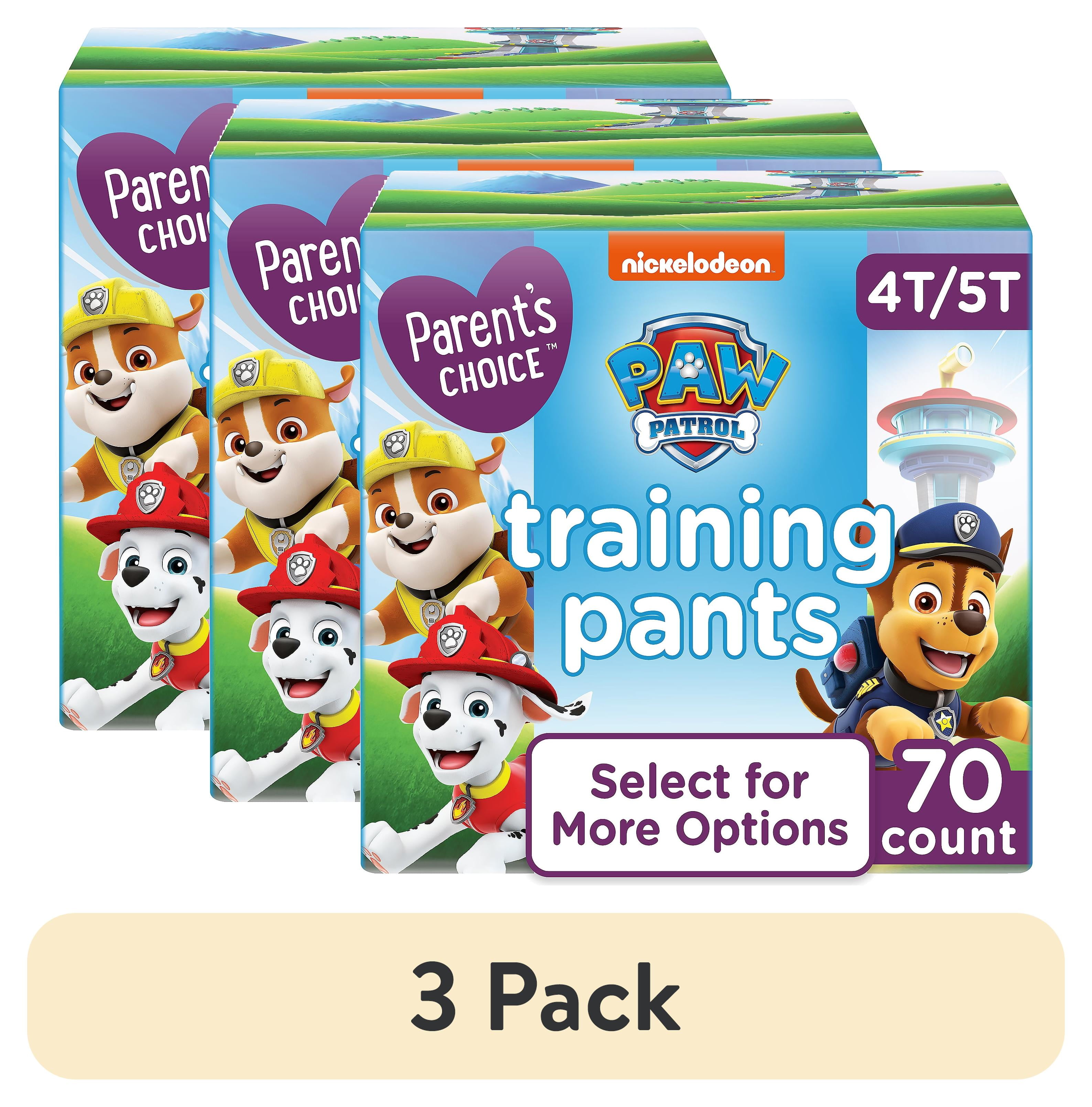 (3 pack) Parent's Choice Paw Patrol Training Pants for Boys, 4T/5T, 70 ...