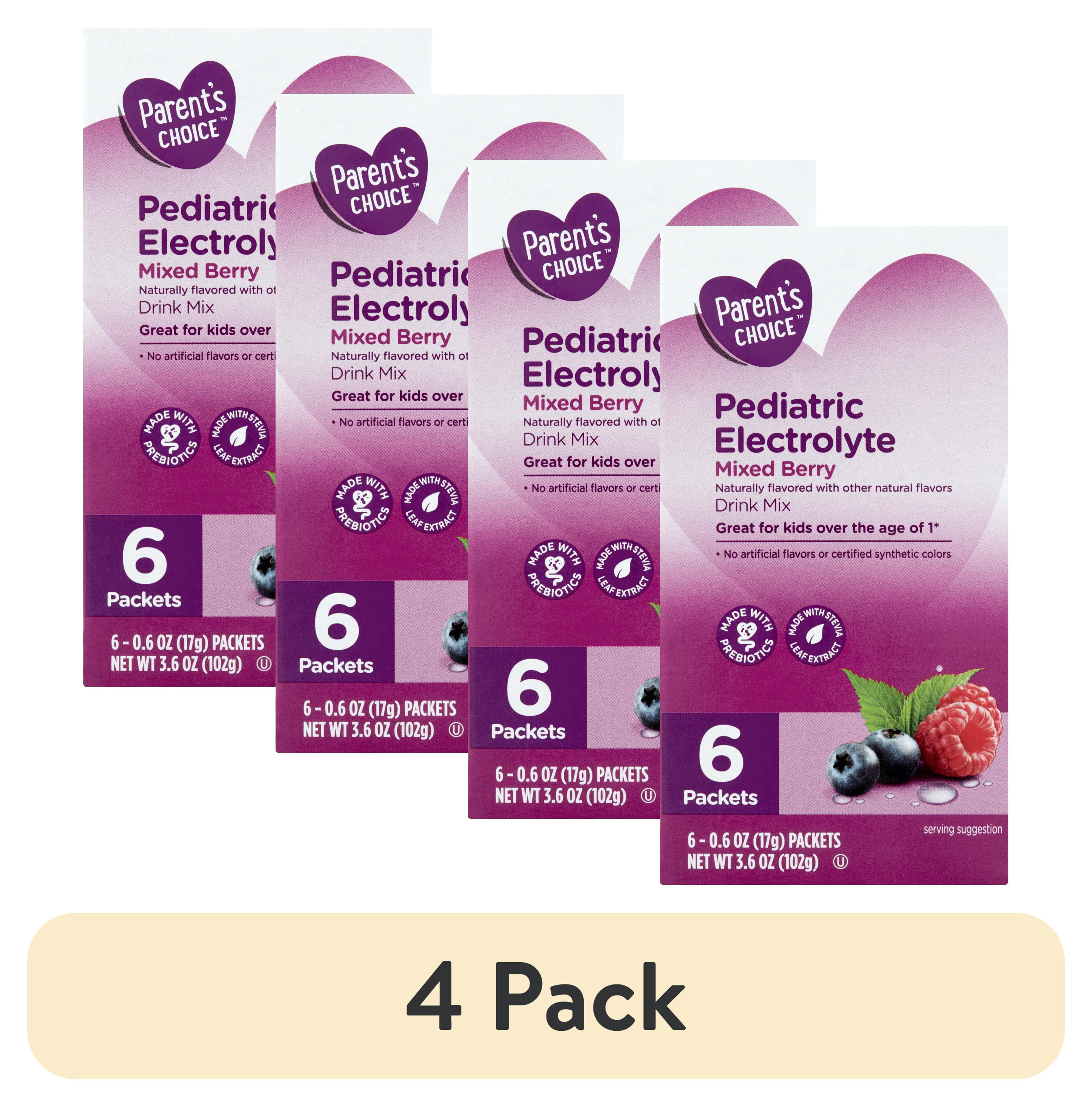 (4 pack) Parent's Choice Pediatric Electrolyte Liquid Drink Mix, Mixed ...