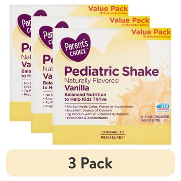 Parent's Choice Pediatric Shake, Chocolate, 8 oz Bottle, 16 Shakes ...