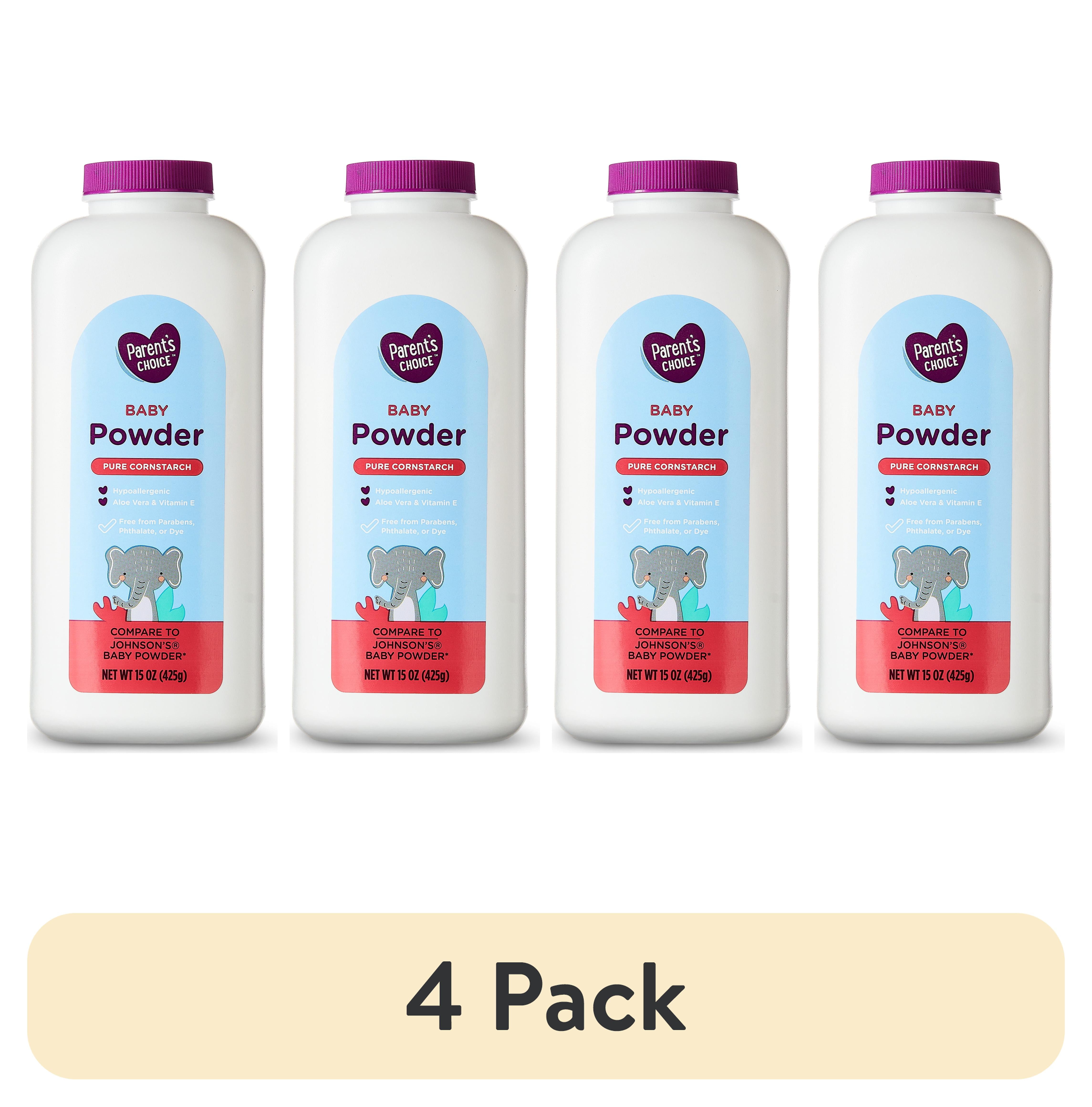 (4 pack) Parent's Choice Pure Cornstarch Baby Powder, 15 oz - Walmart.com