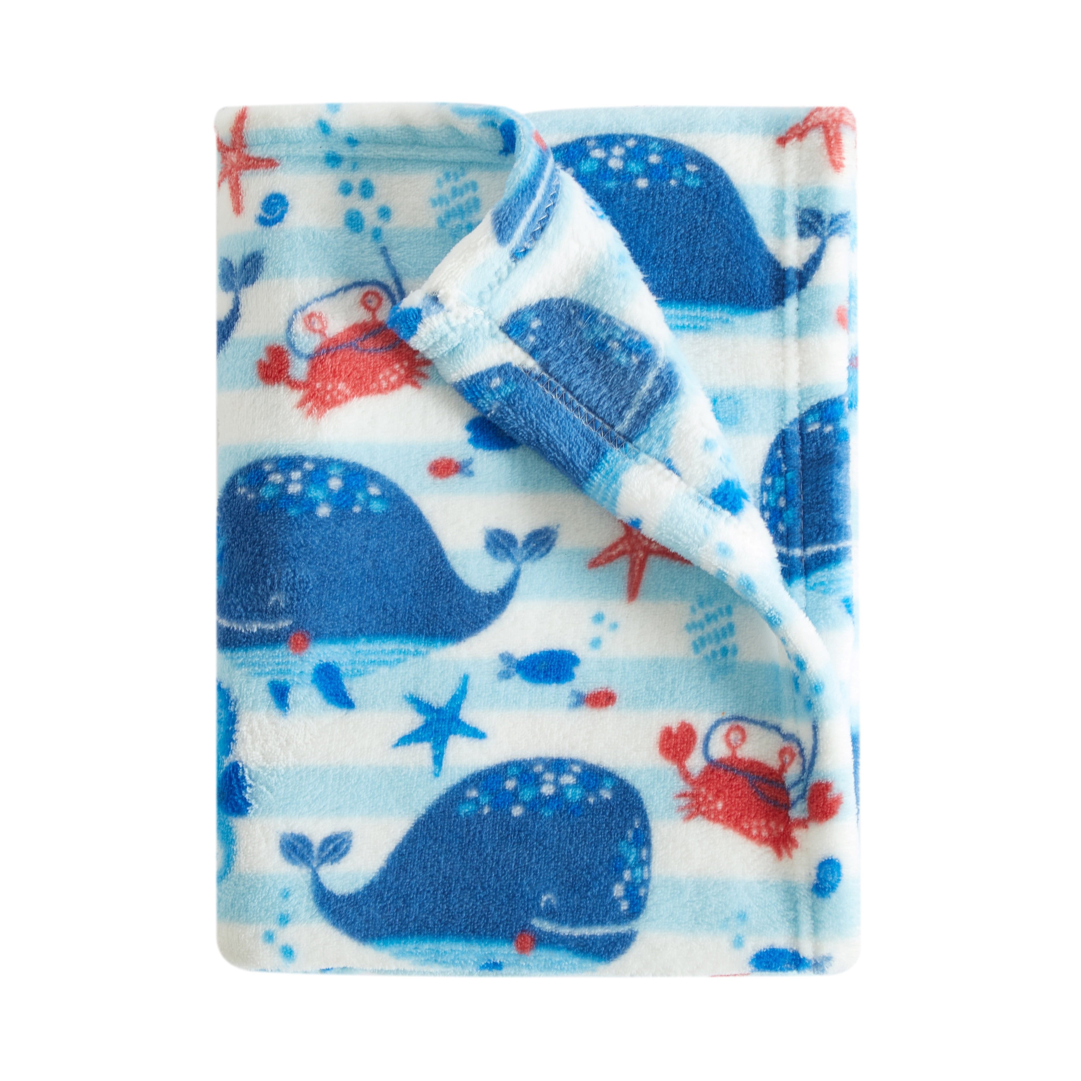 Parent's Choice Royal Baby Plush Whale Printed Blanket, 30" x 40 ...