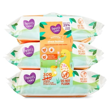 Equate Witch Hazel and Aloe Scent Flushable Wipes, 2 Flip-Top Packs (96 ...