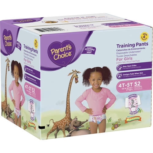 Parent's Choice Training Pants for Girls, Size 4T-5T, 52 Pants ...