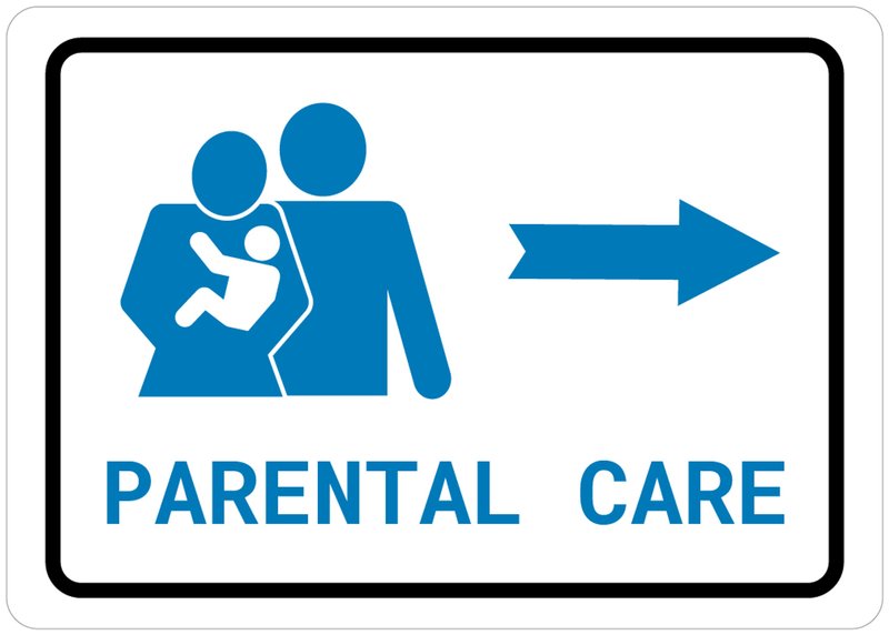 Parental Care Right Arrow Retro Aluminum Sign Metal Tin Sign Vintage ...