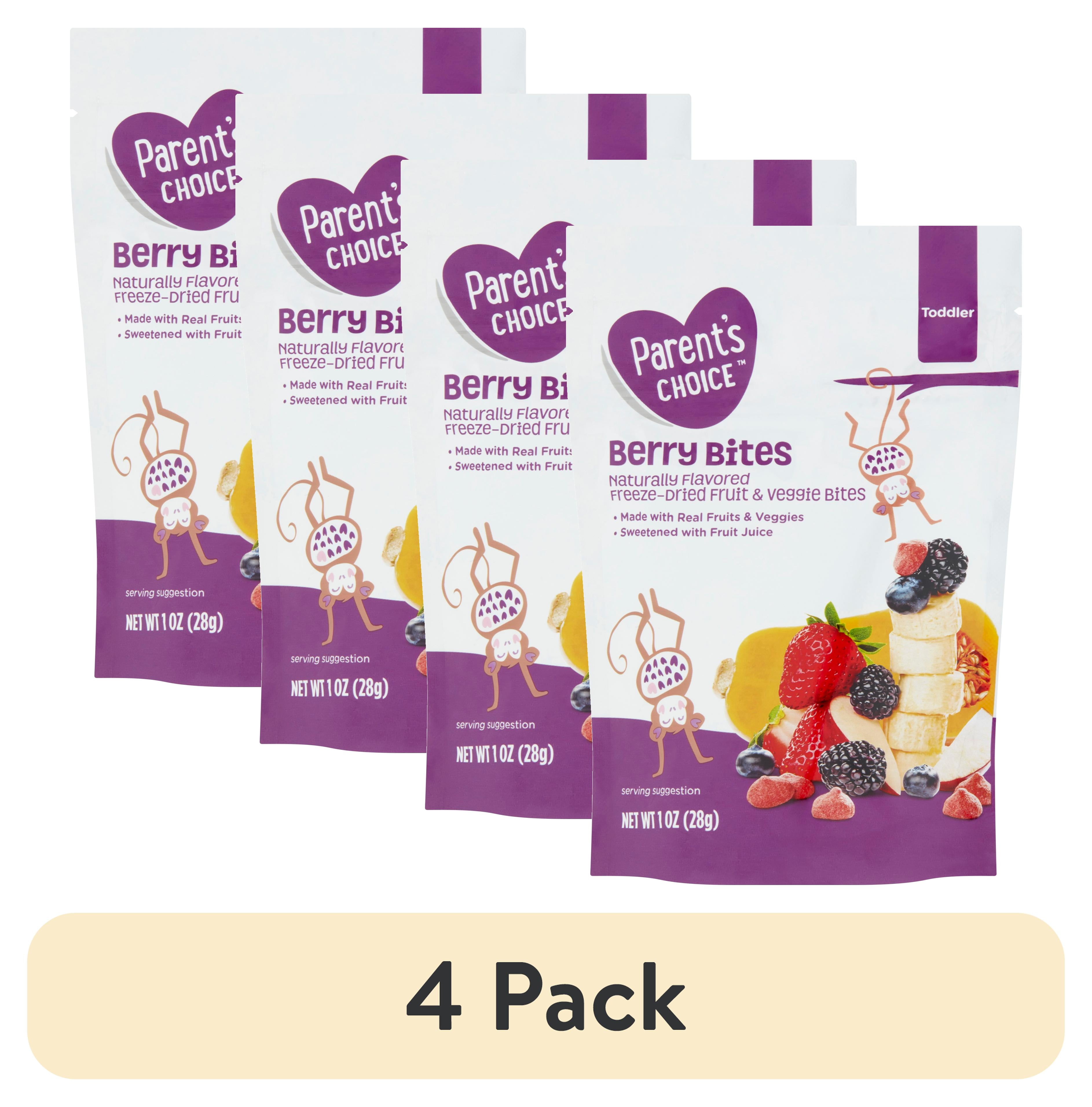 (4 pack) Parent's Choice Berry Bites for Toddlers, 1 oz - Walmart.com