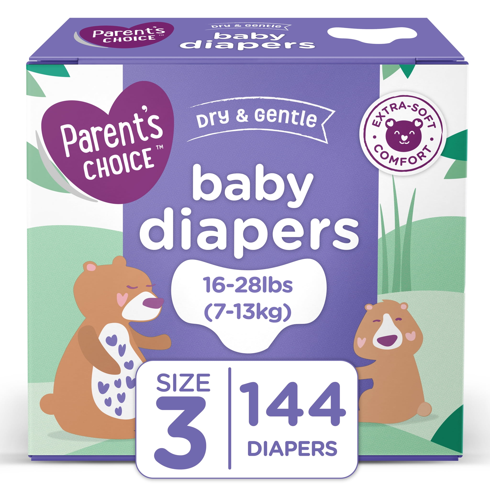 Parents Choice Sz3 Value 144ct Diapers HSA/FSA Eligible - Walmart.com
