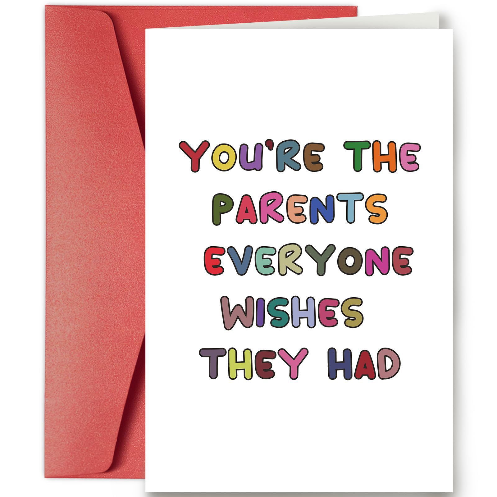 You're the Parents Everyone Wishes They Had Greeting Card – Colorful ...