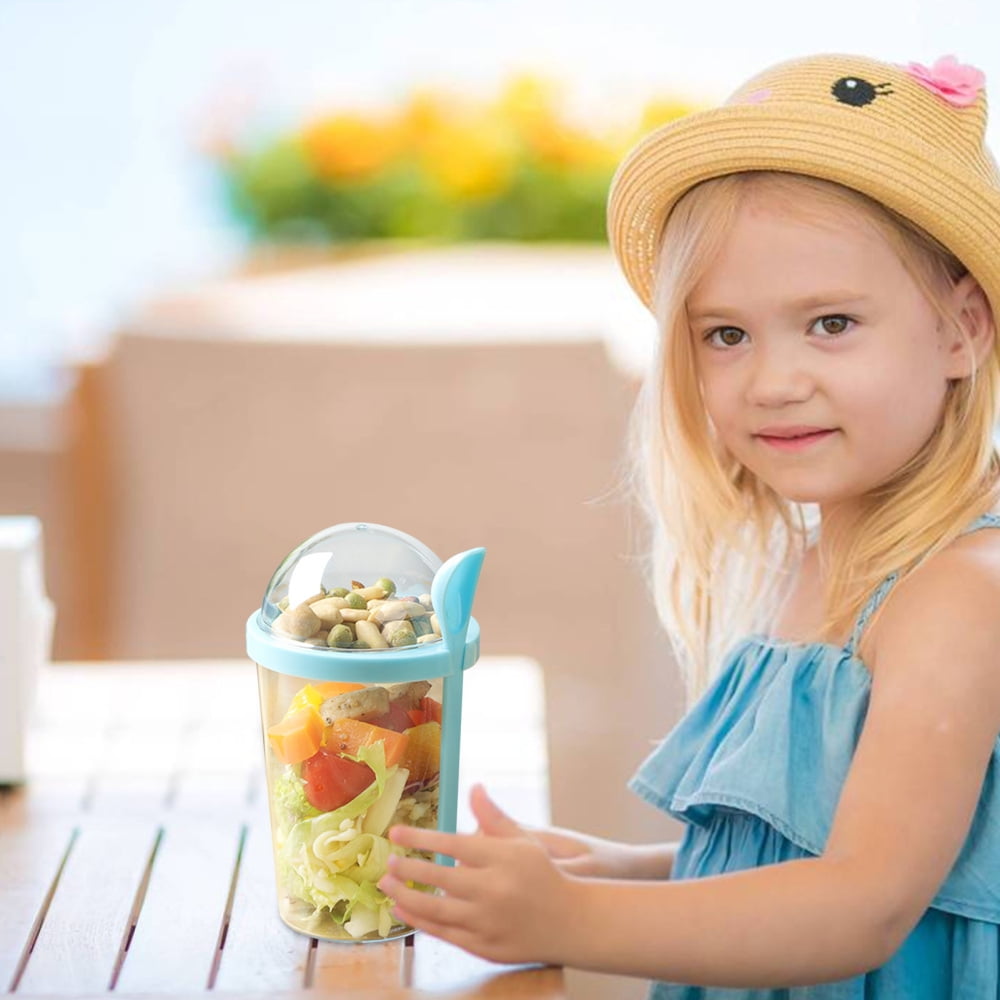 Parfait Cups with Lids Vegetable Fruit Salad Cups with Spoon and Salad ...