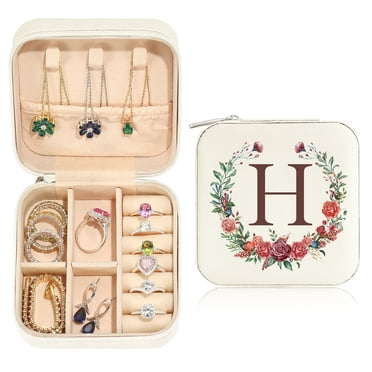 Personalized Single Initial Black Jewelry Box - Walmart.com