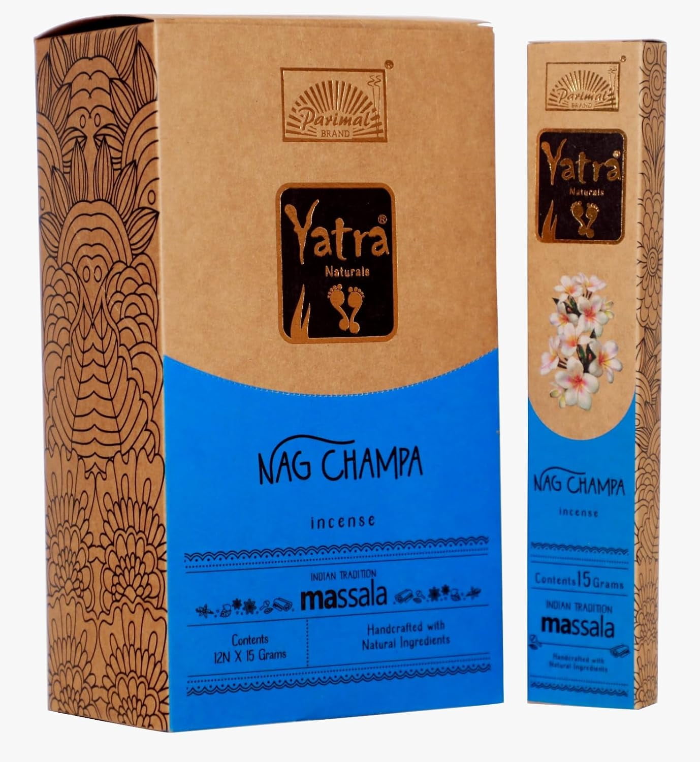 Parimal Yatra Naturals Nag Champa Incense | Pack of 12-15 Grams X 12 ...