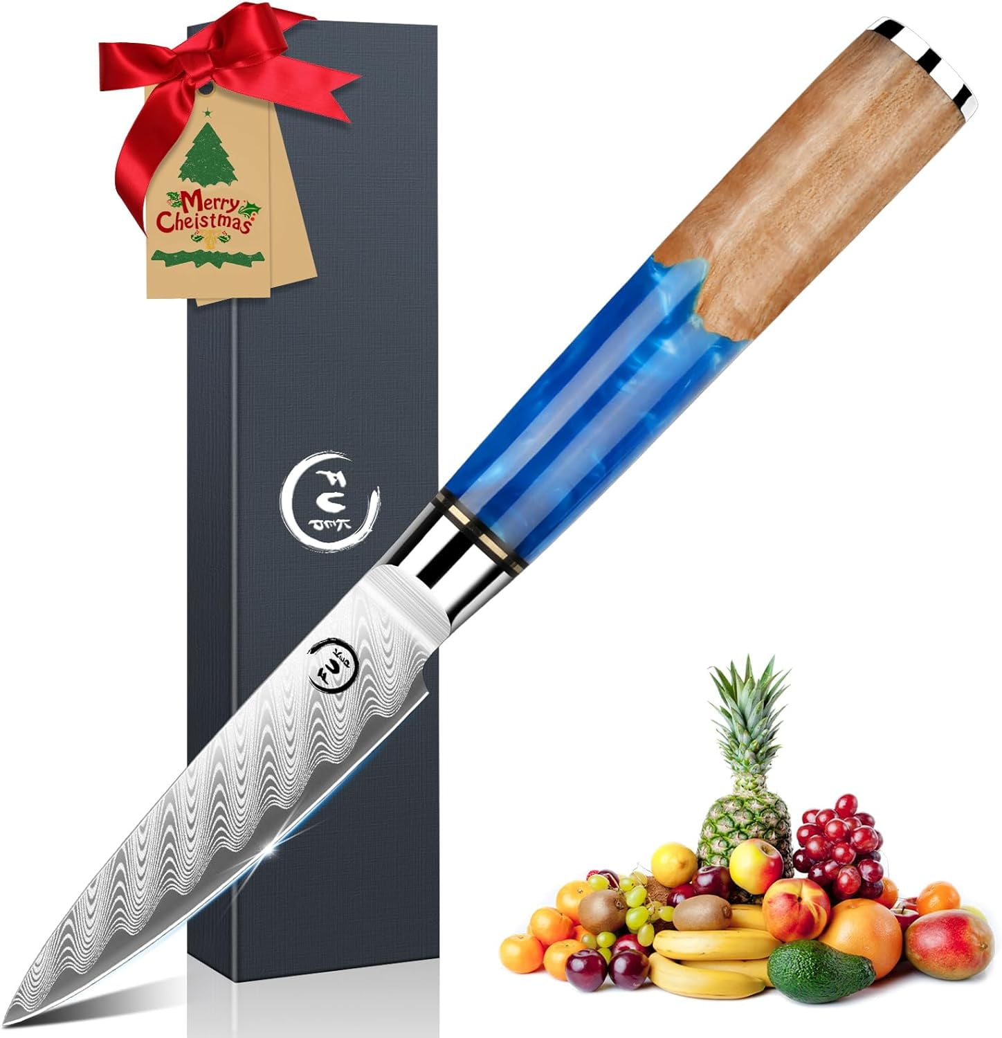 Paring Knife 3.5 Inch Damascus Paring Knife Small Fruit Knife Ultra ...