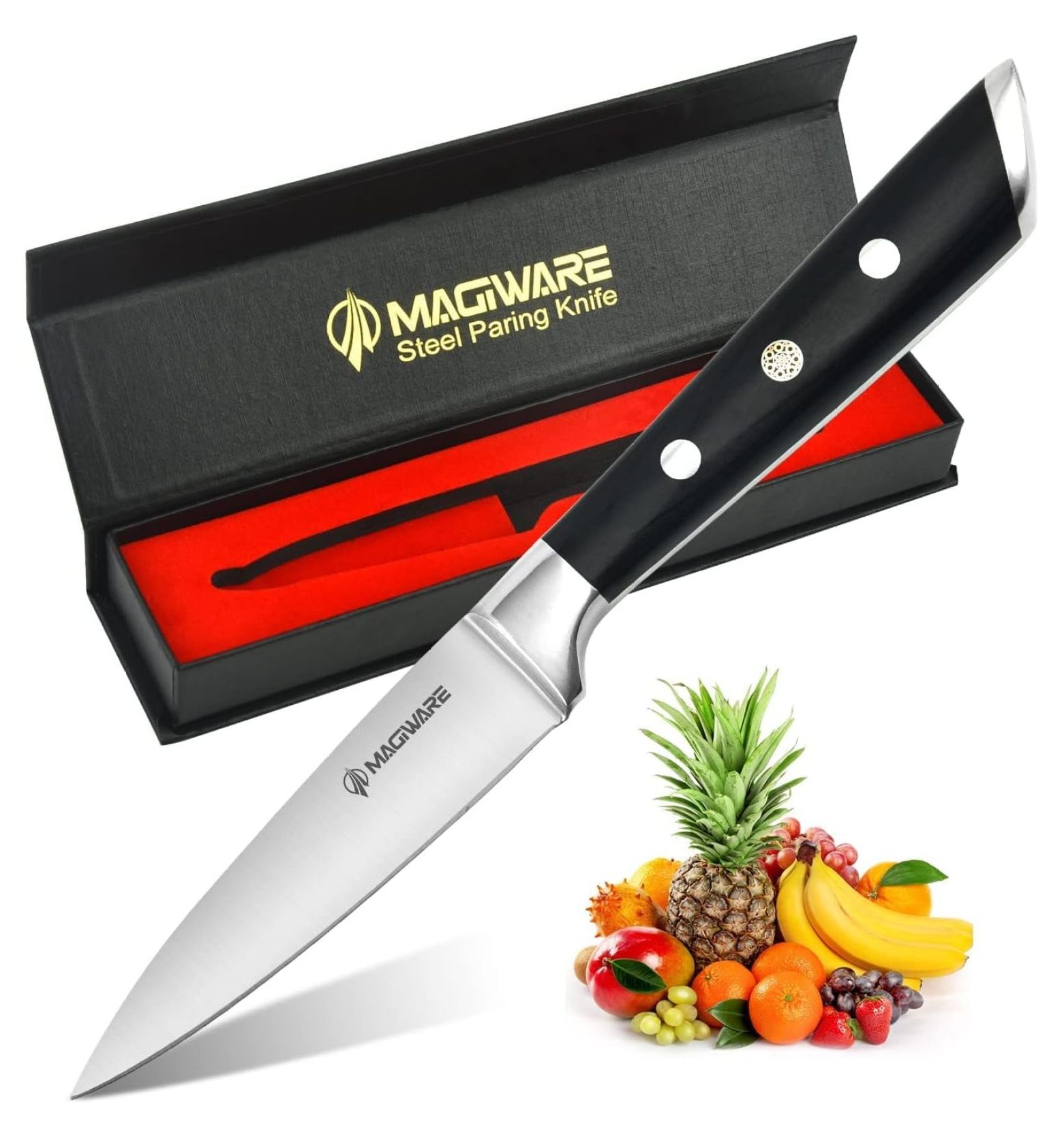 Paring Knife, 3.5 Inch Ultra Sharp Small Kitchen Knife, Forged German ...