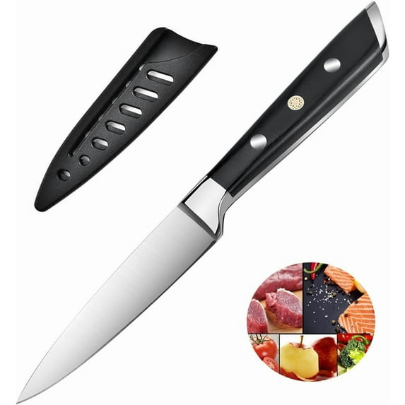 Paring Knife 3.5 inch Small Kitchen Knife Manual Sharpened 5Cr15Mov ...