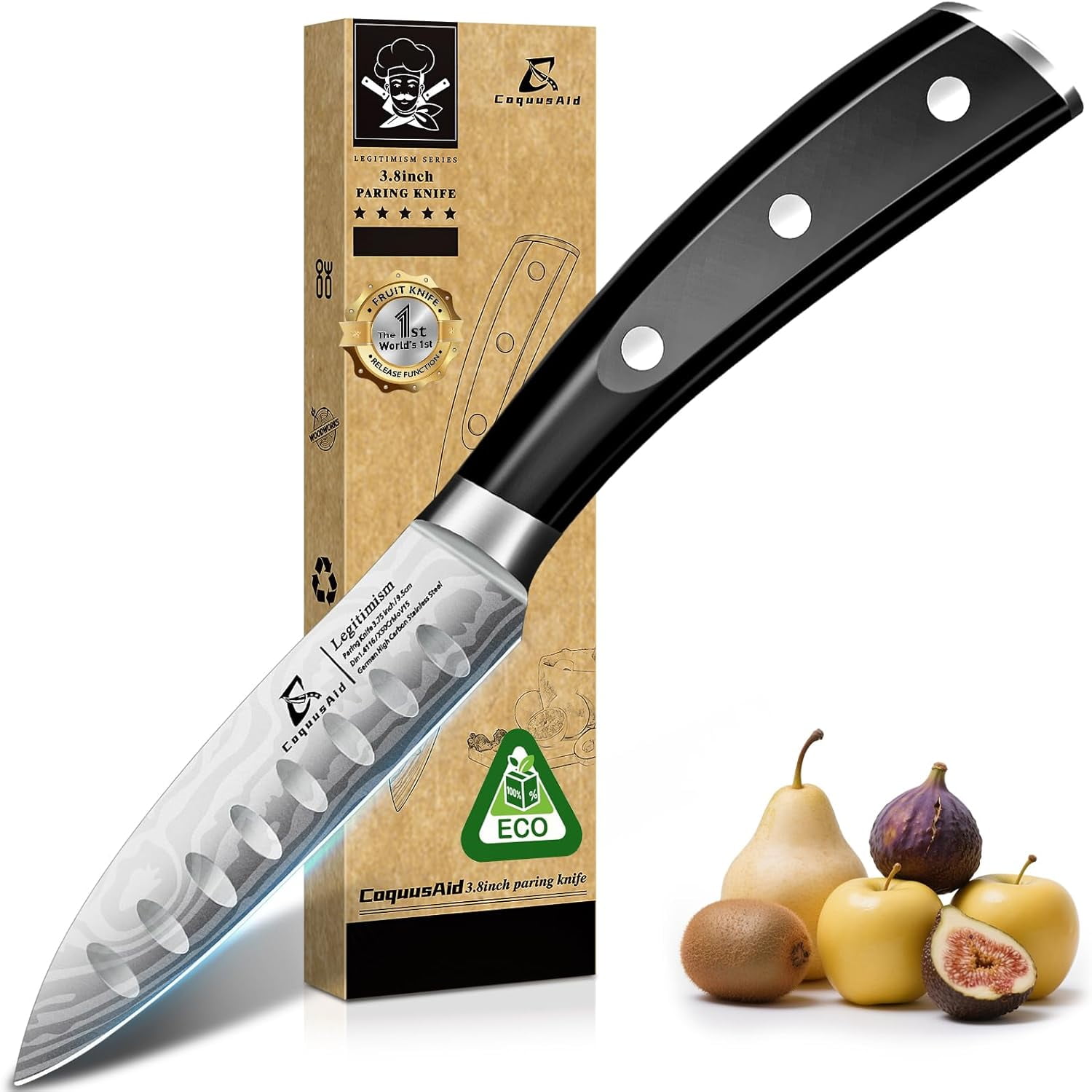 Paring Knife 3.75 Inch Fruit Knives, Small Kitchen Knife, Ultra Sharp ...