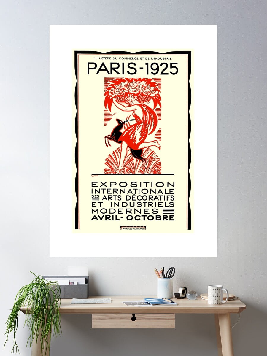 Paris 1925 Decorative Arts Exposition Poster Poster Wall Art, Modern ...