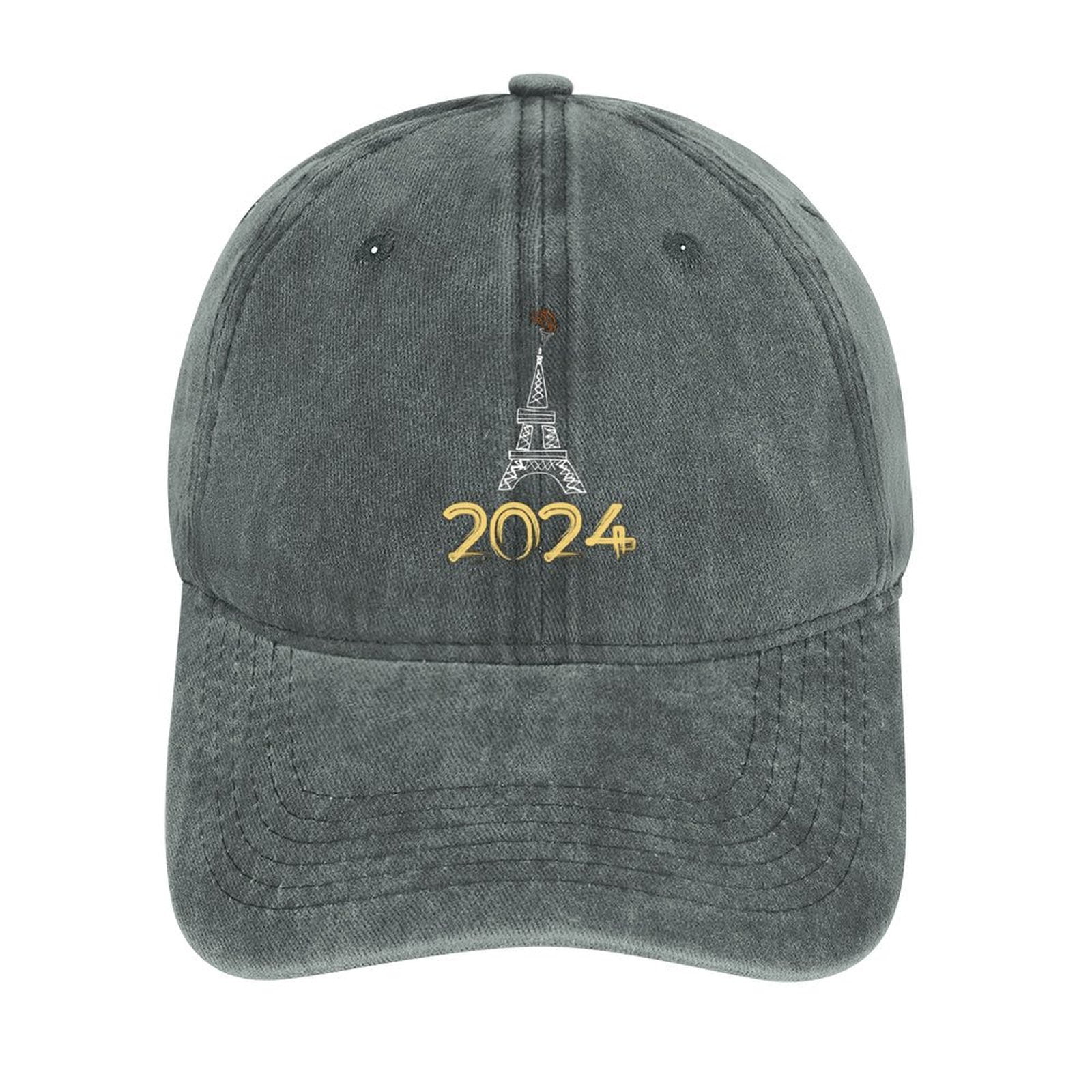 Paris 2024 Hat Adjustable Cowboy Baseball Cap Leisure Unisex Gray ...
