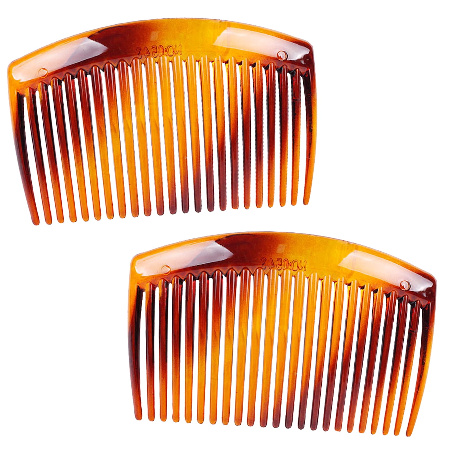 Paris AD66/2 French Side Combs Large 2 Pack Curved Tortoise Shell Flexible Durable Cellulose ...