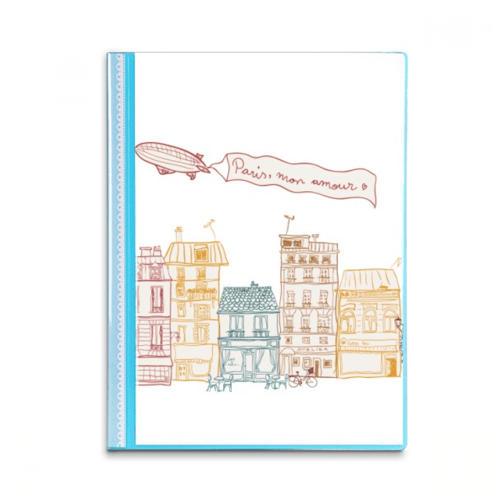 Paris Airship France Mark Line Drawing Book Sheet Protectors Portfolio ...