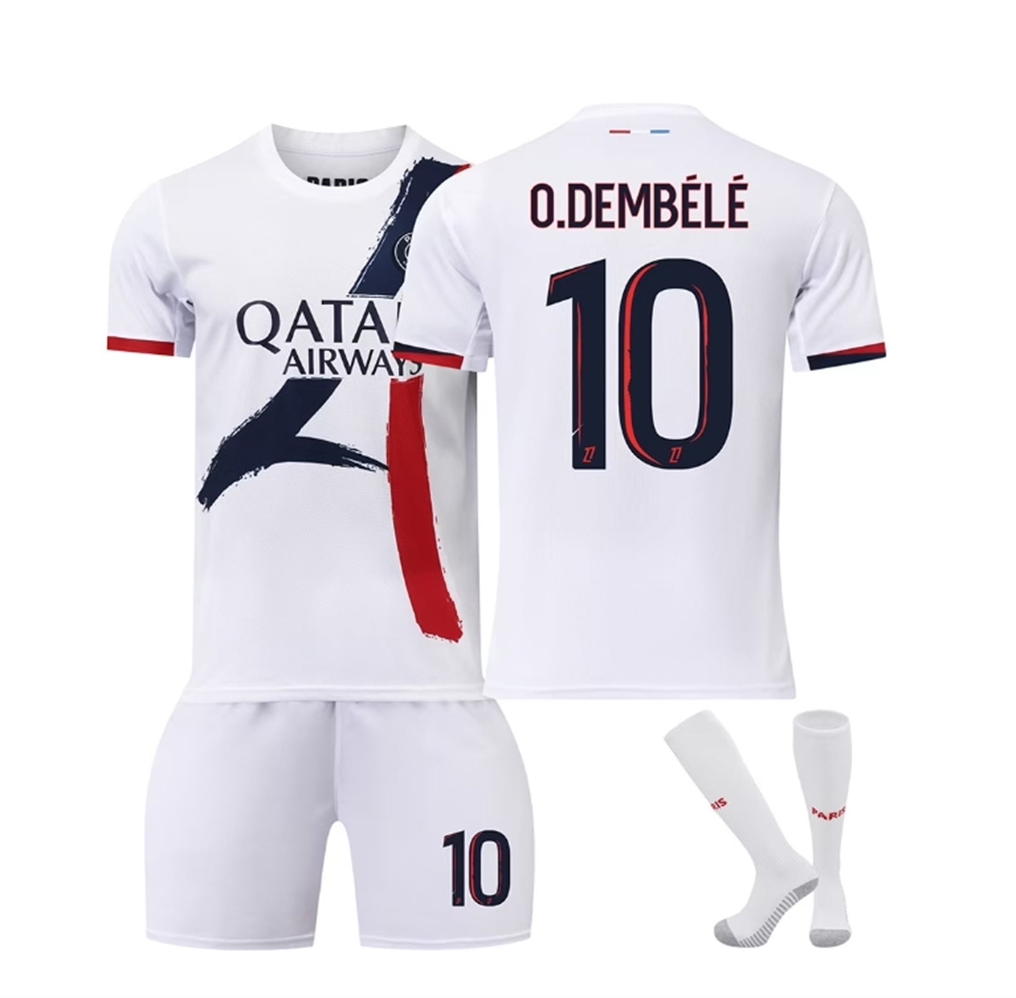 Paris Away Soccer Activewear No.10 O.DEMBELE Fans Training Football ...